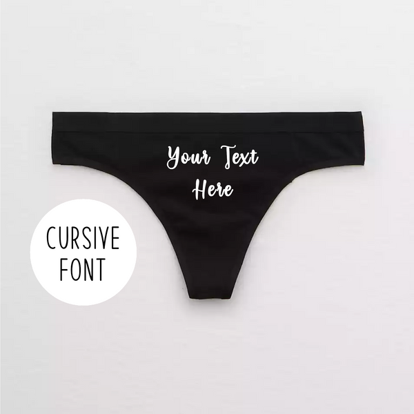 Custom Text Thong – Celestial Red Shop
