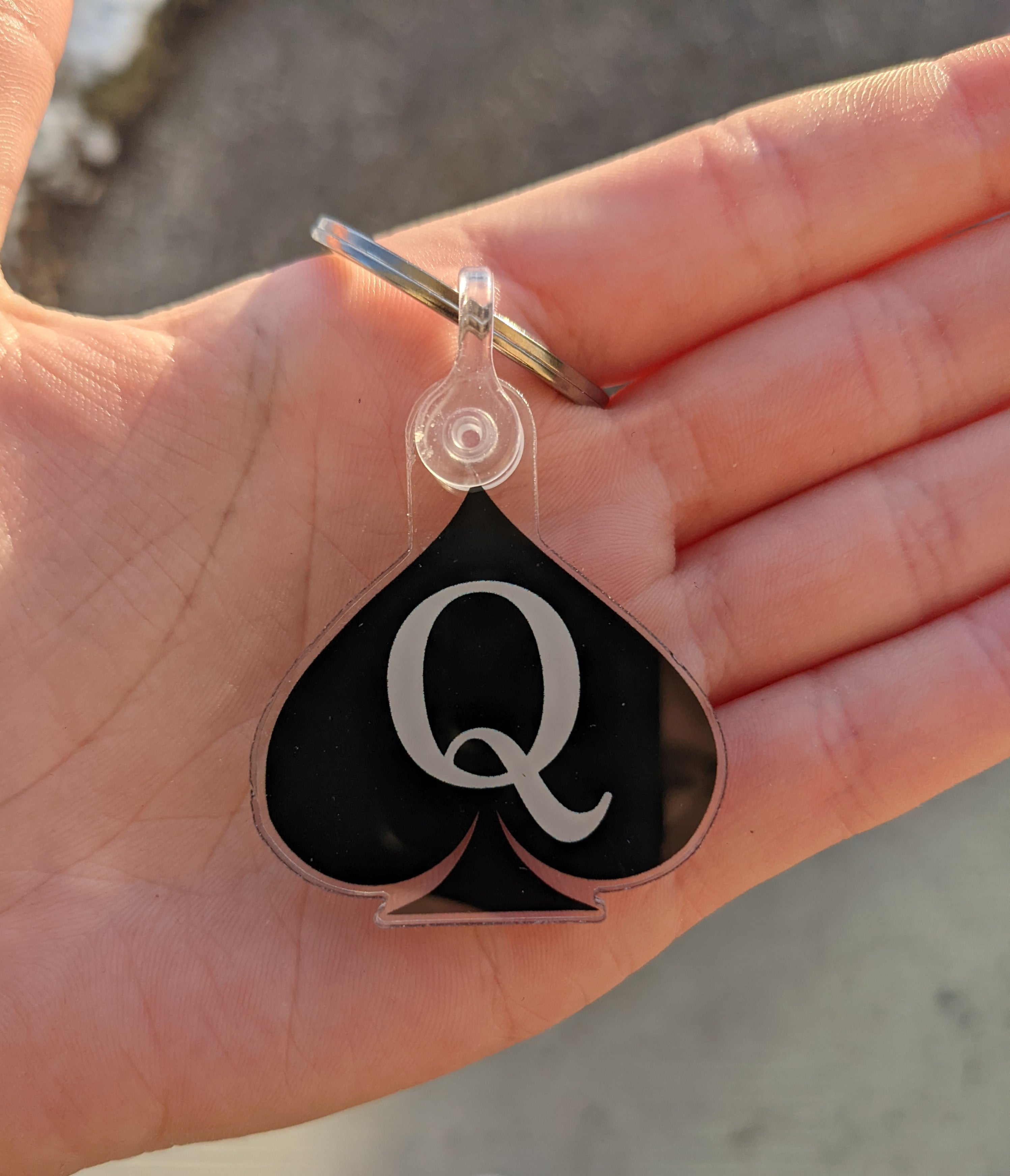 Queen of Spades Keychain – Celestial Red Shop