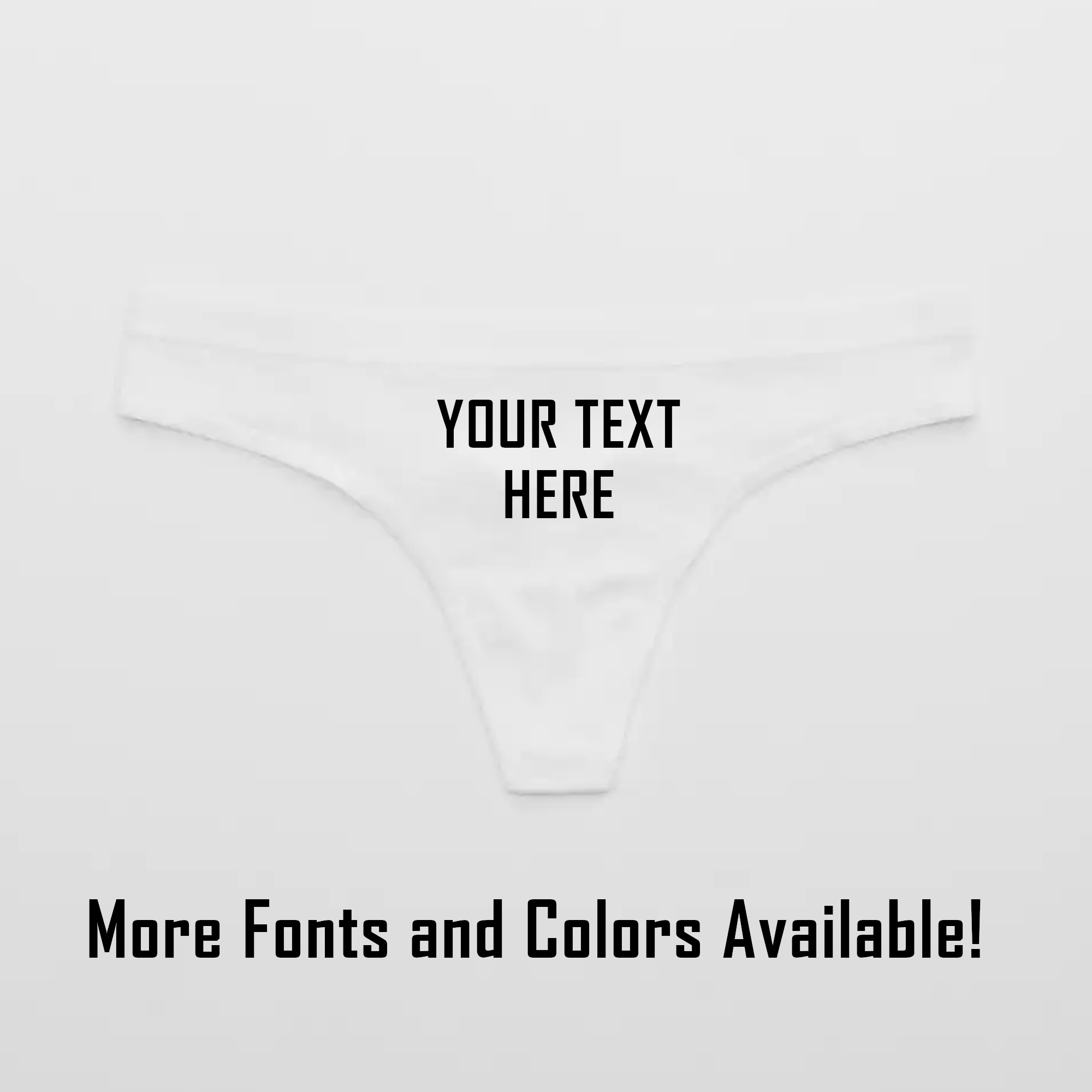 Custom Text White Thong – Celestial Red Shop